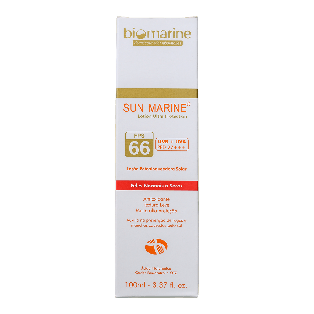 Biomarine Protetor Solar Tratamento Sun Marine FPS 66 ...