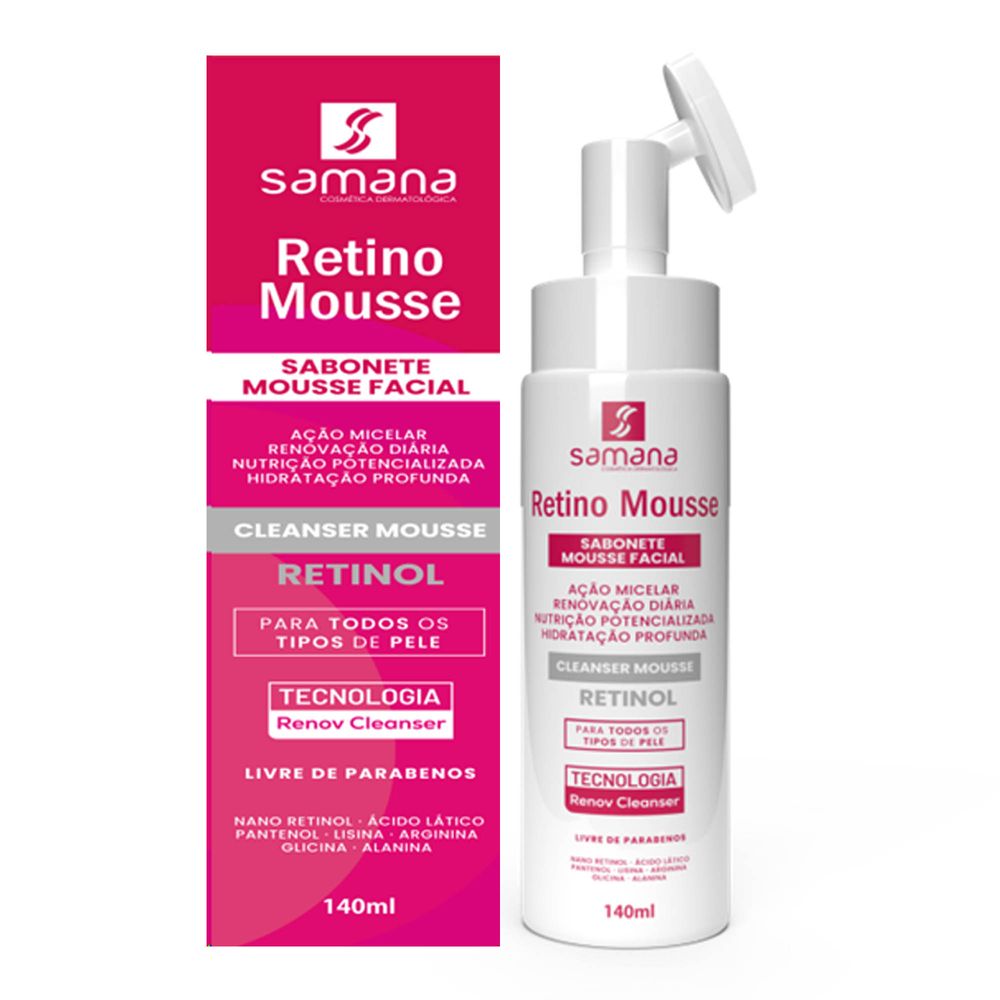 Sabonete Facial Retino Mousse 140ml - Samana